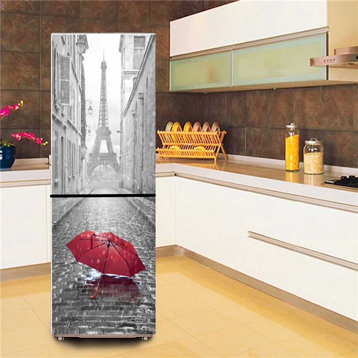 Flowers Wallpaper Refrigerator Decoration Poster Waterproof Peel ...