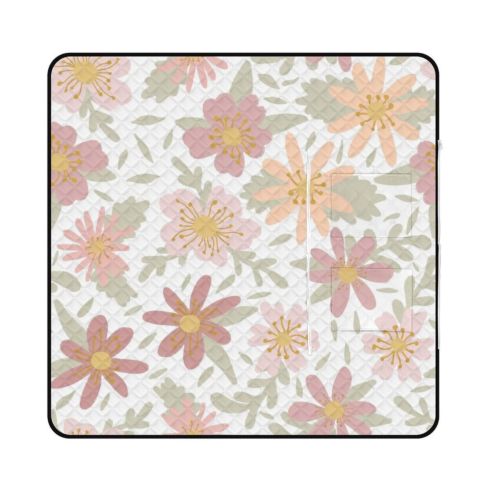 Flowers, Warm And Cozy Waterproof Beach Mat Folding Mattress Portable ...