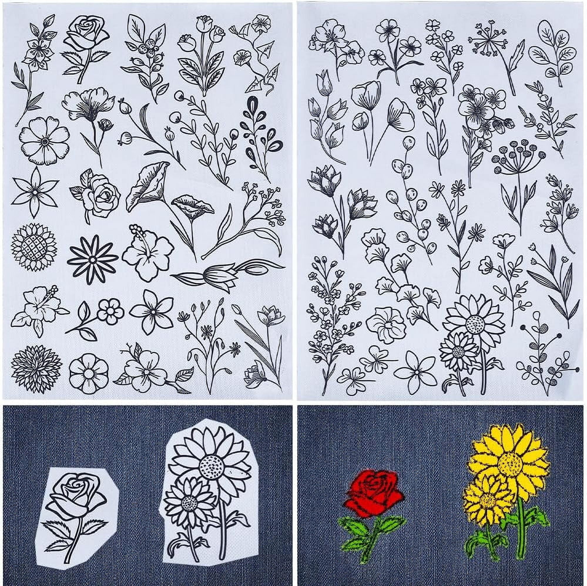 Flowers Water Soluble Embroidery Stabilizers Sunflower Leaf Hand Sewing ...