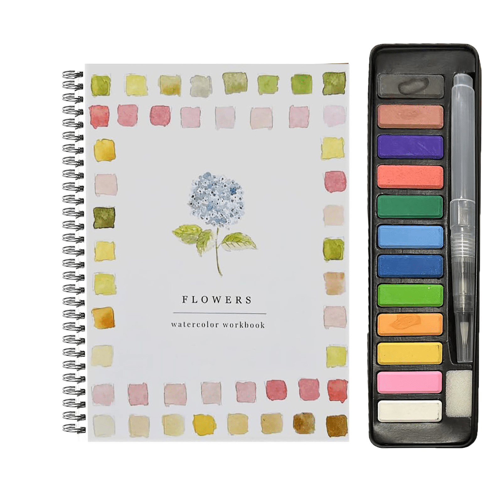 Flowers Watercolor Workbook, Water Colors Practice Sketch Book for ...