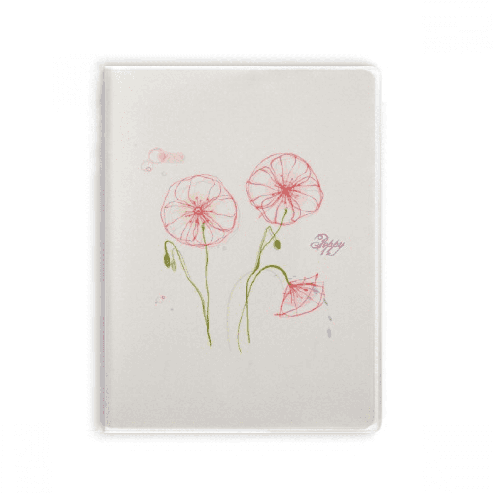 Flowers White Painting Notebook Gum Cover Diary Soft Cover Journal ...