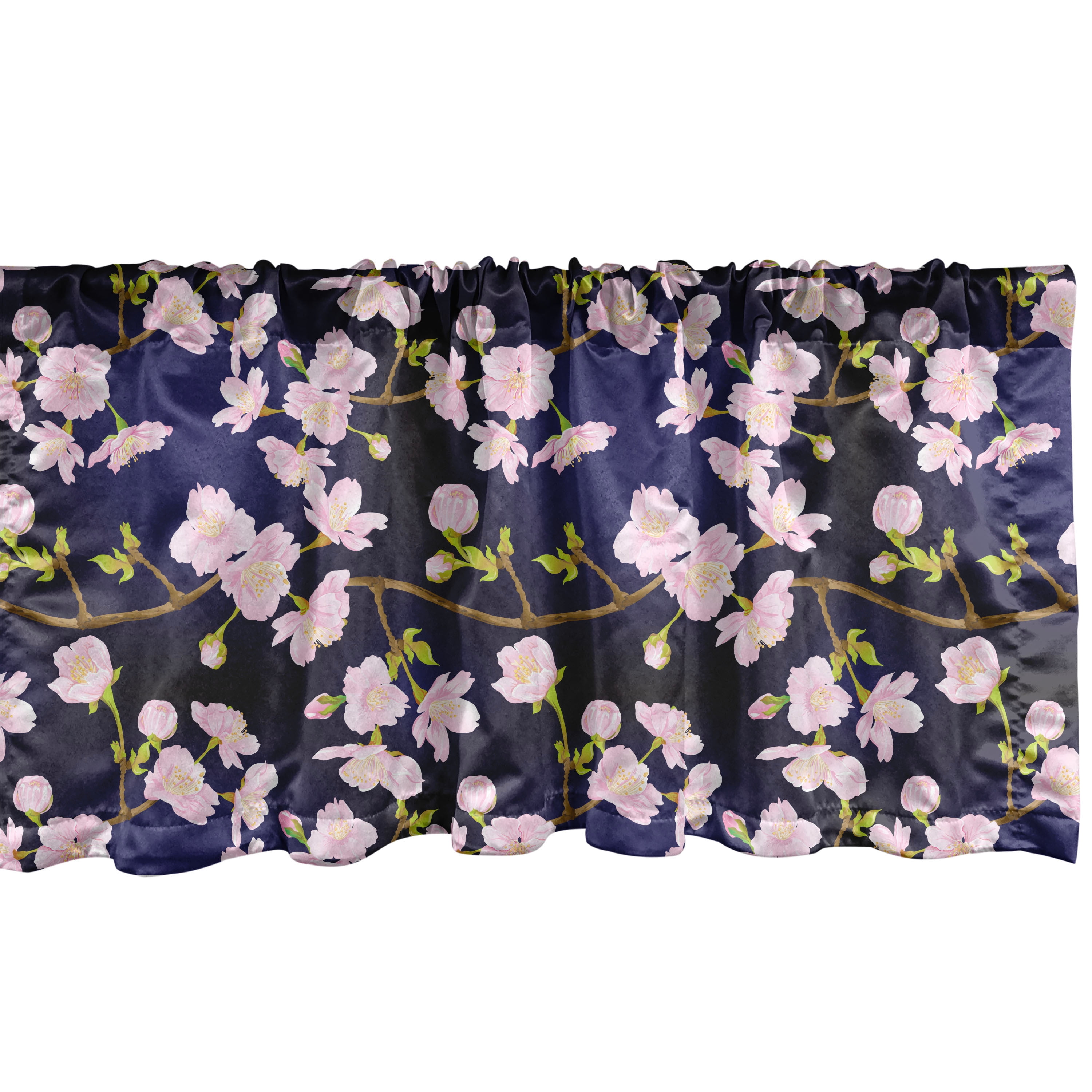 Flowers Window Valance Pack of 2, Blooming Sakura Japanese Cherry ...