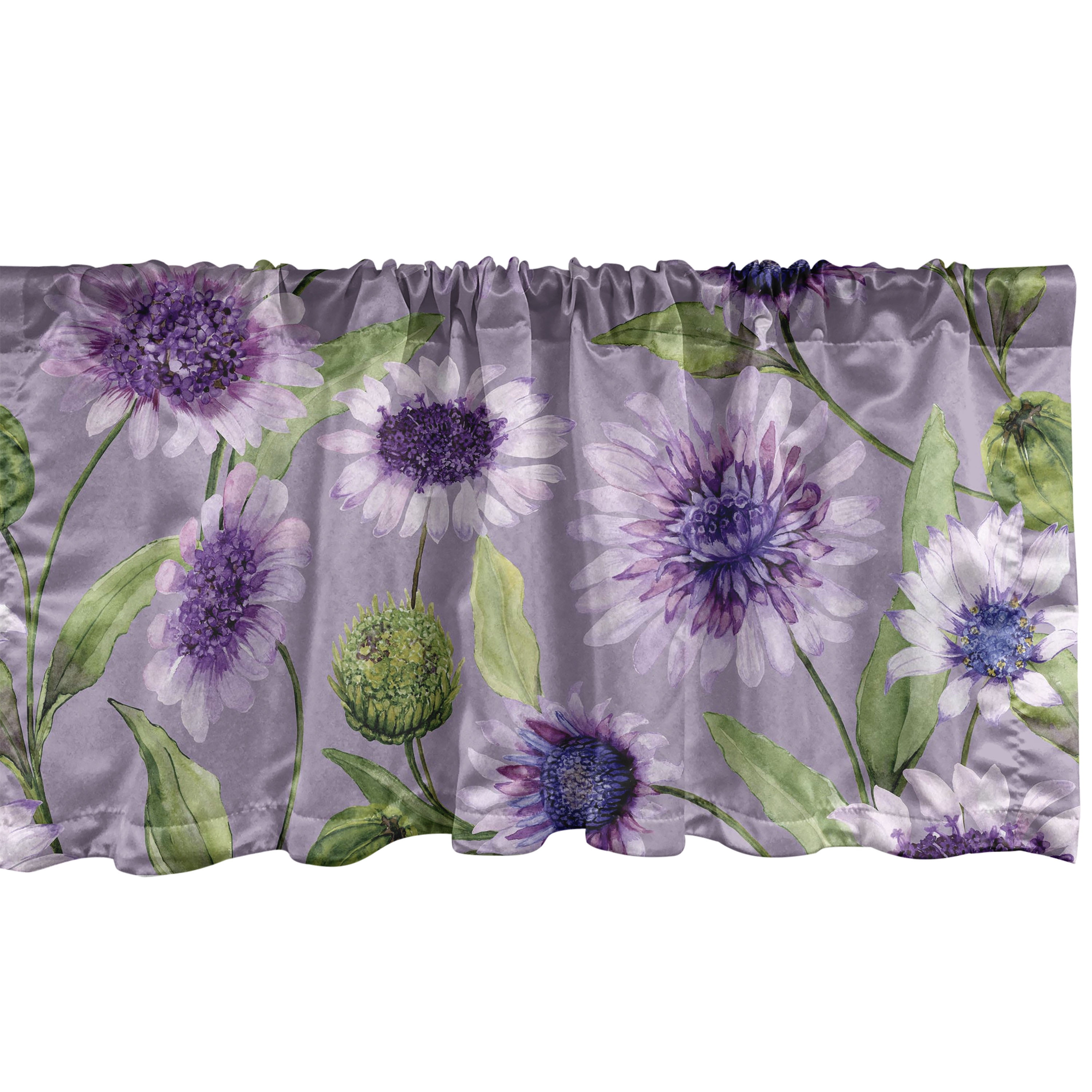 Flowers Window Valance, Spring Meadow Vibes of Wild Chamomile Blossoms ...