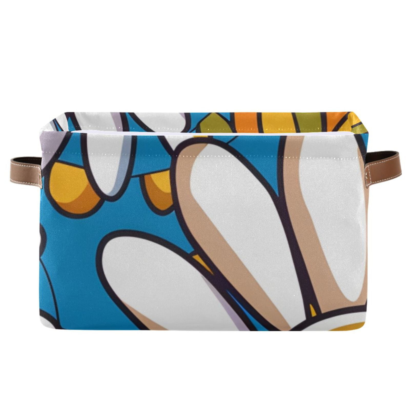 Flowers and Daisy Storage Bins Baskets With Handles Storage Box Clothes ...