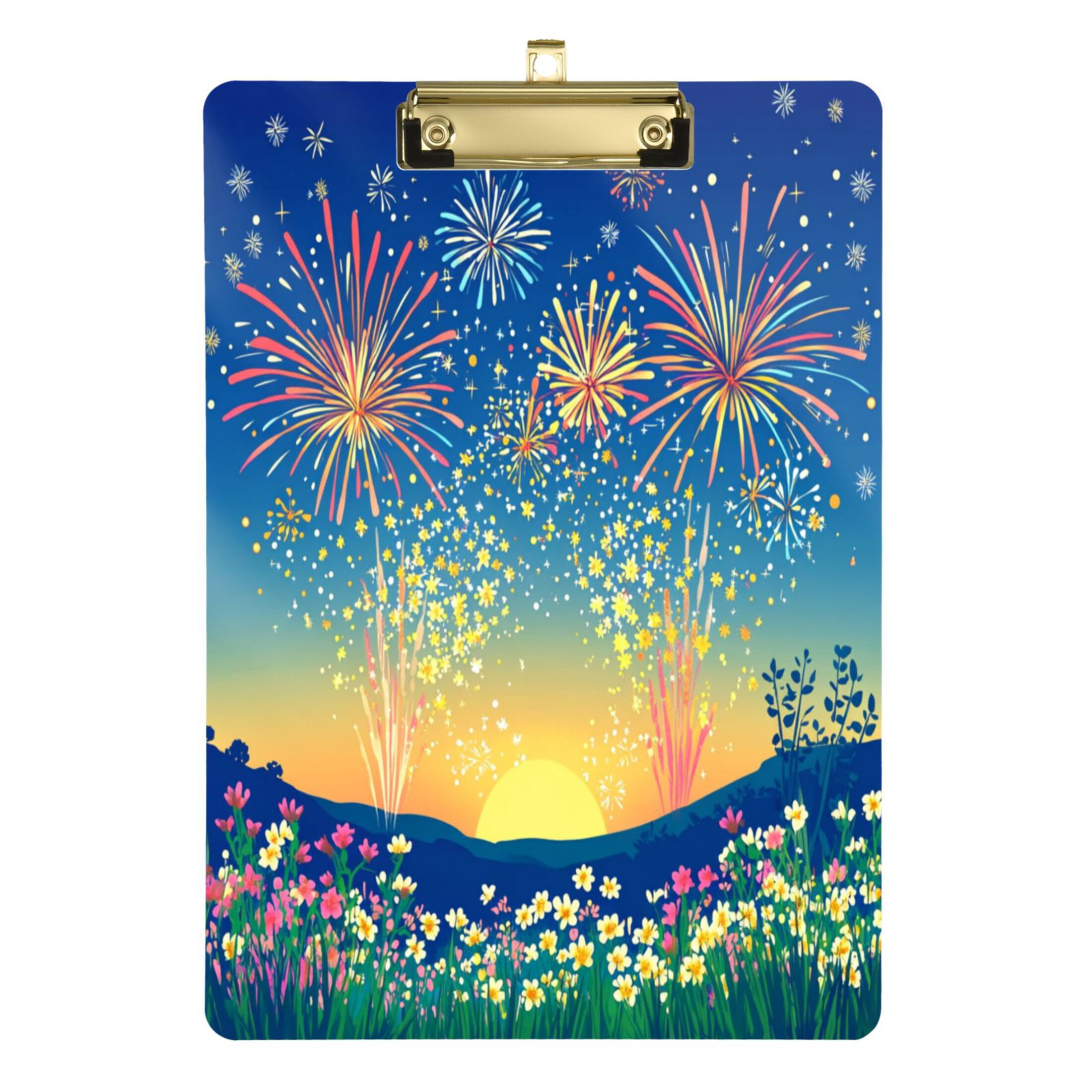 Flowers and Fireworks Acrylic Clipboards A4 Standard Size Clipboard 12. ...