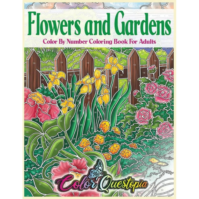 designed garden coloring pages for adults