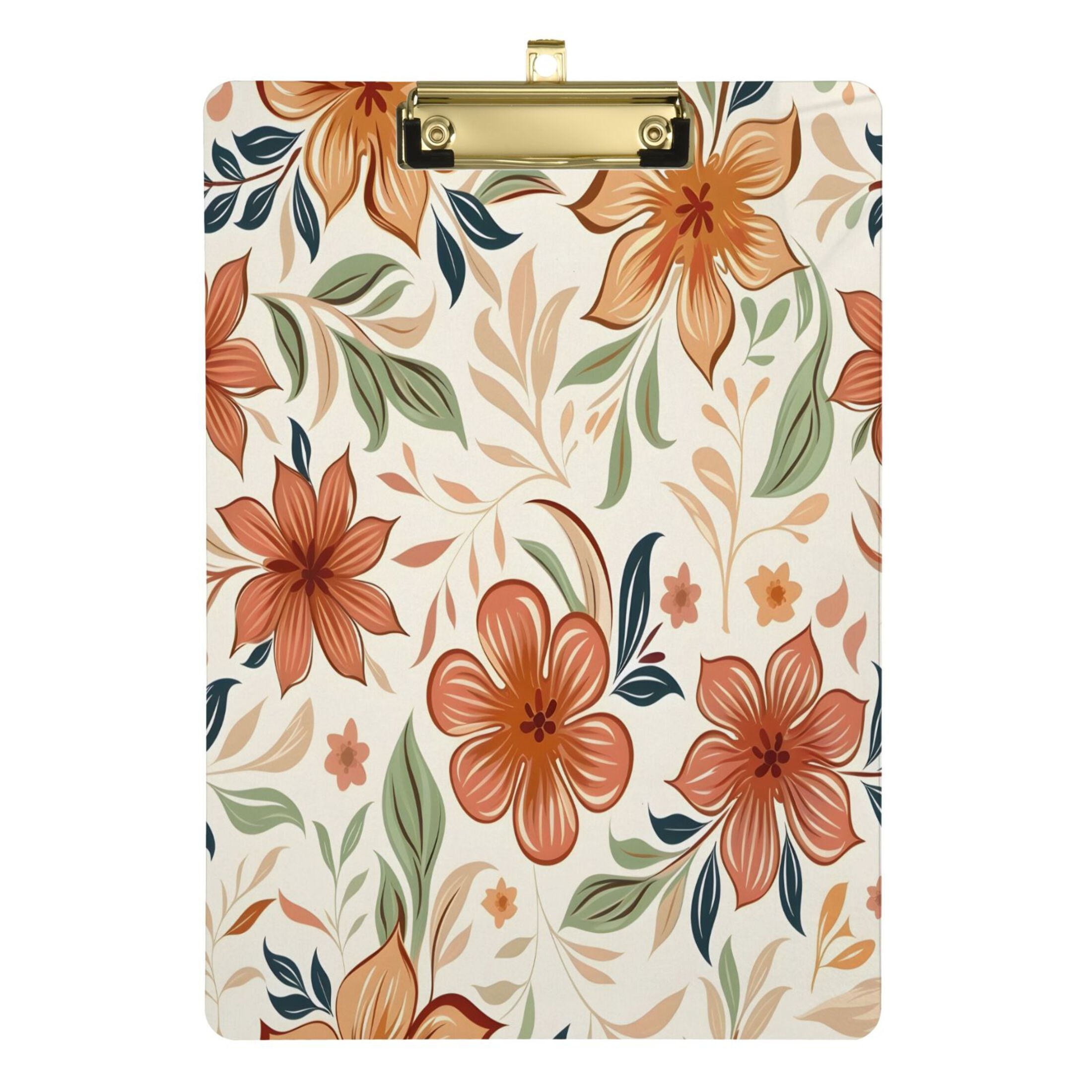 Flowers and Green Leaves Acrylic Clipboards A4 Standard Letter Size ...