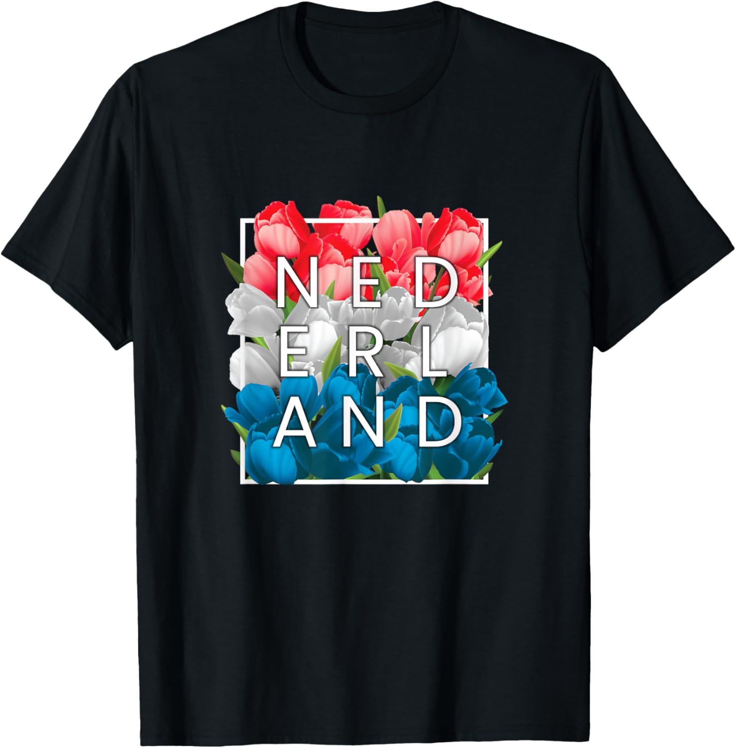 Flowers of Nederland Word Art - The Netherlands Dutch Pride T-Shirt men ...