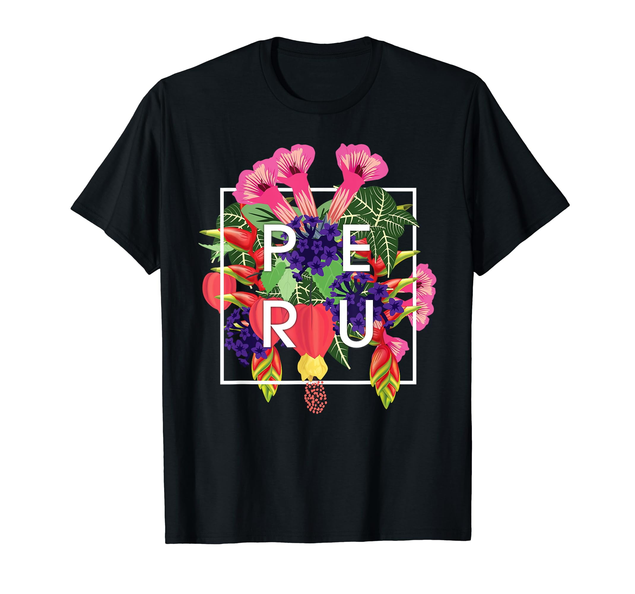 Flowers of Peru Word Art - Peruvian Pride T-Shirt - Walmart.com