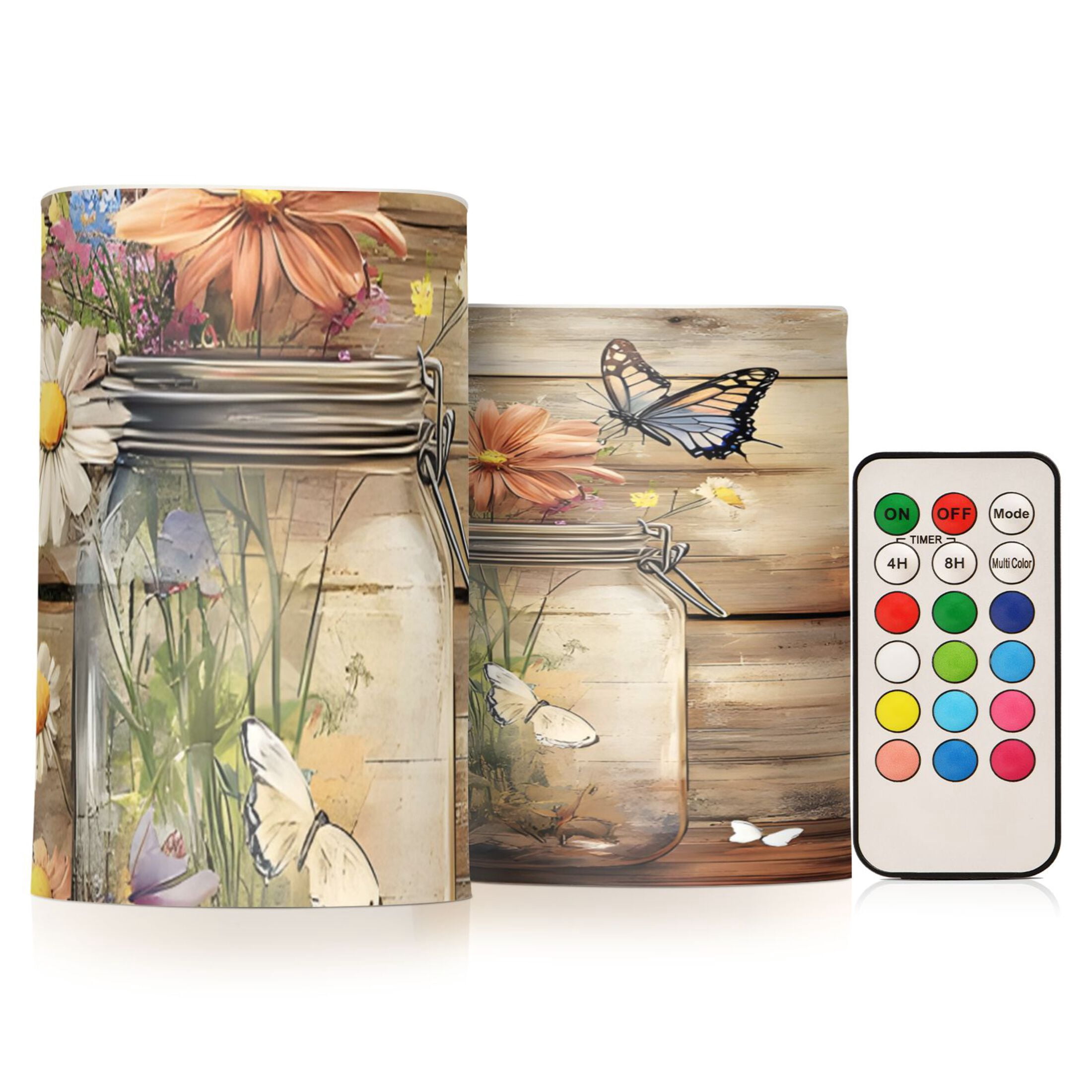 Flowers on A Vase Flickering Flameless Candles Battery Operated with ...