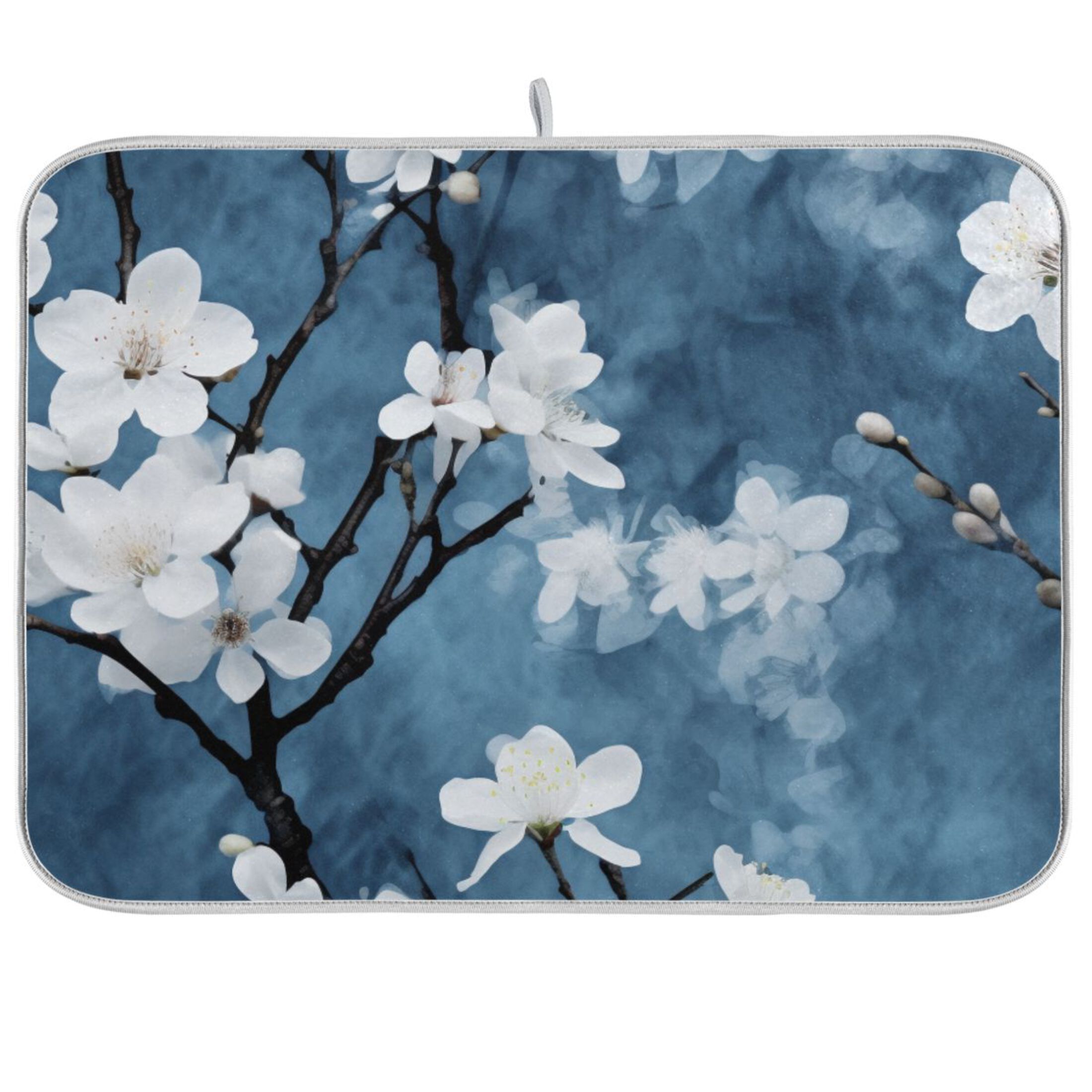 Flowers on Branches Dish Drying Mat Microfiber Kitchen Pad Large ...