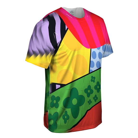 Flowers on Yellow and Green Mens T-Shirt All Over Print - Walmart.com