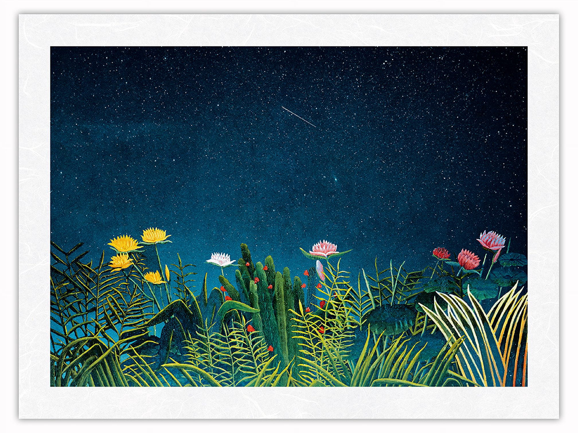 Flowers with Shooting Star - From an Original Color Painting by Henri ...