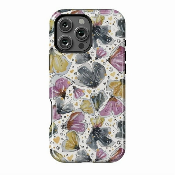Flowery Flowers Elegant Pattern Art iPhone Case 17 16 15 14 13 12 11 ...
