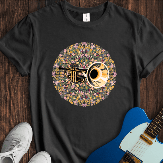 Flowery Trumpet Licks T-Shirt - Walmart.com