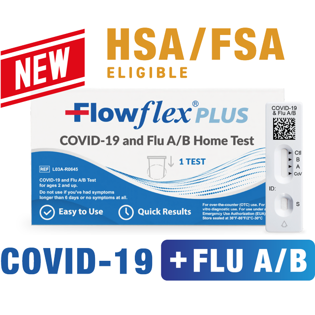 Flowflex® Plus COVID-19 and Flu A/B Home Test - (1 Pack) Flu A&B 3-in-1 ...