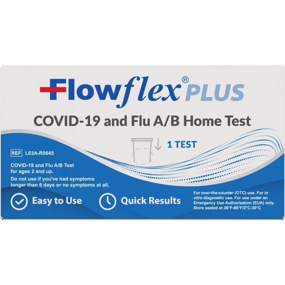 Flowflex® Plus COVID-19 and Flu A/B Home Test - (1 Pack) Flu A&B 3-in-1 ...