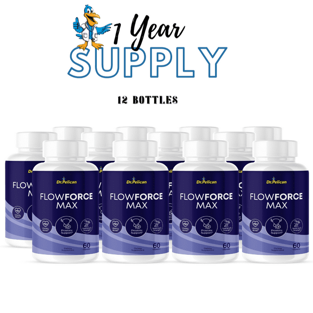 Flowforce Max- Prostate Support- 12 Bottles- 720 Capsules- Dr. Pelican ...