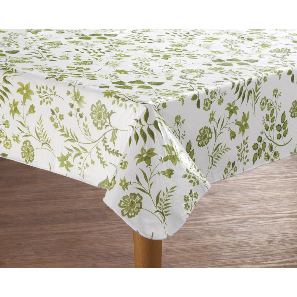 Flowing Flowers Vinyl Table Cover by HSK 60" x 120" Oblong - Walmart.com