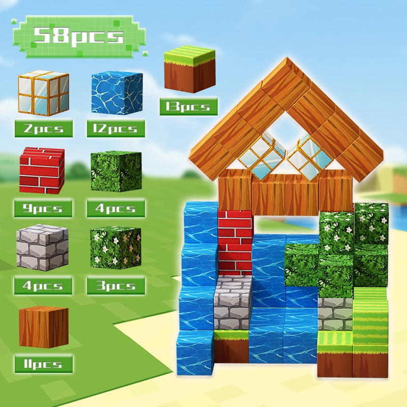 Flowing Water House, My World Magnetic Block Building Blocks Ultra High ...