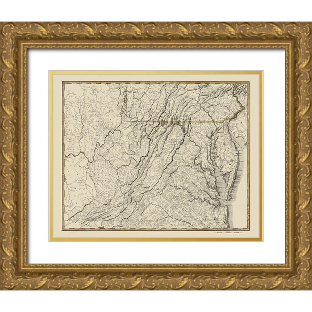 Flowman 14x12 Gold Ornate Wood Framed with Double Matting Museum Art ...