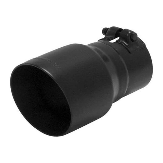 Flowmaster 15377B Exhaust Tip - 4 in. Angle Cut Black Ceramic Coating ...