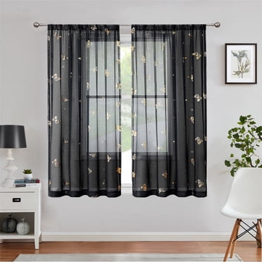 Collections Etc Elegance Sheer Fabric Rod Pocket Top Ascot Window ...