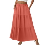 Flowy Maxi Skirt for Women with Pockets Fashion Trendy Boho Summer ...