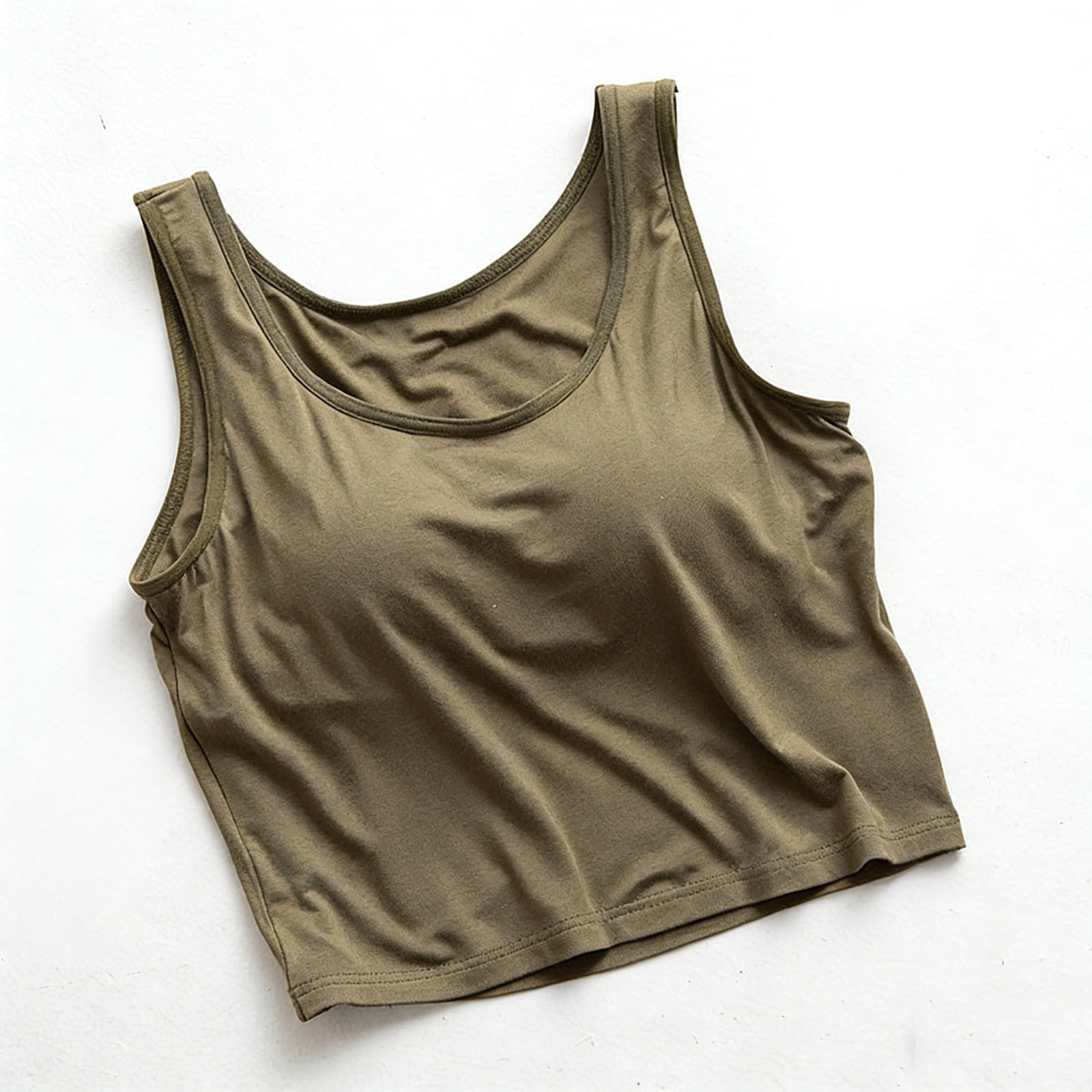 Flowy Tank Tops for Women Long Women Cropped Tank Tops Built in Bra ...