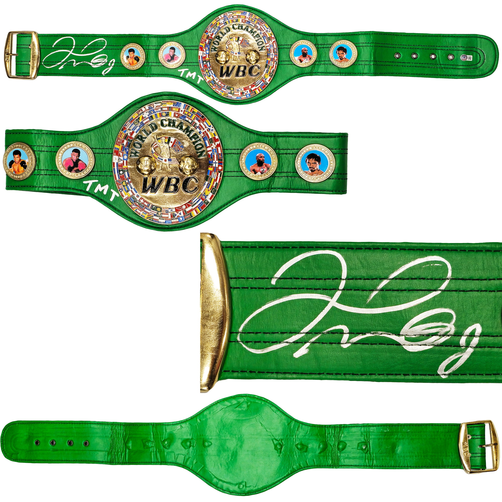 Floyd Mayweather Jr. Autographed Green WBC World Championship Boxing ...