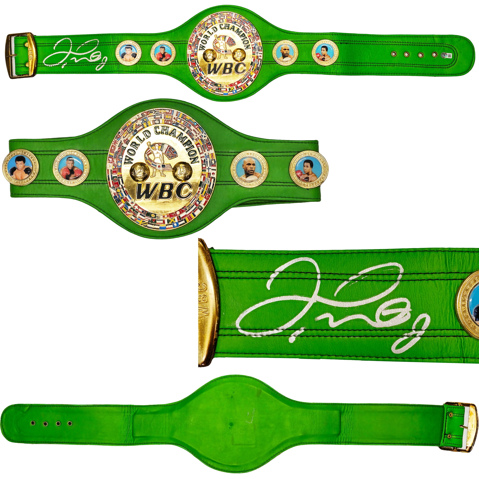 Floyd Mayweather Jr. Autographed Lime Green WBC World Championship ...