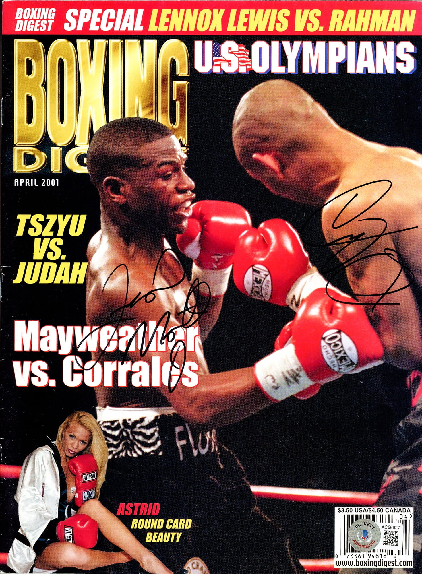 Floyd Mayweather Jr. & Diego Corrales Autographed Boxing Digest ...