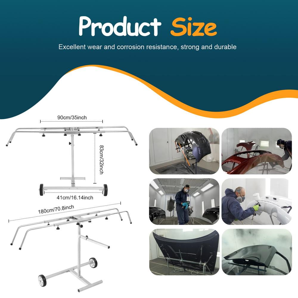 Flroha Bumper Paint Stand 180 Degree Adjustable Car Body Paint Rack ...