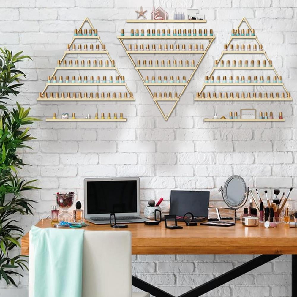 Flroha Floating Shelves Deep Wall Shelf, Wall Shelves Metal Nail Polish ...