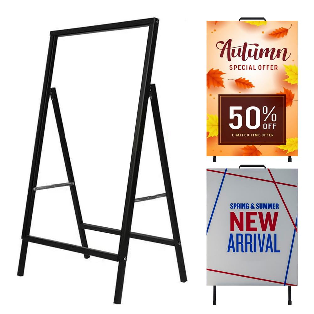 Flroha Floor Sign Holder Store Sign Easel Pedestal Display Stand Heavy ...