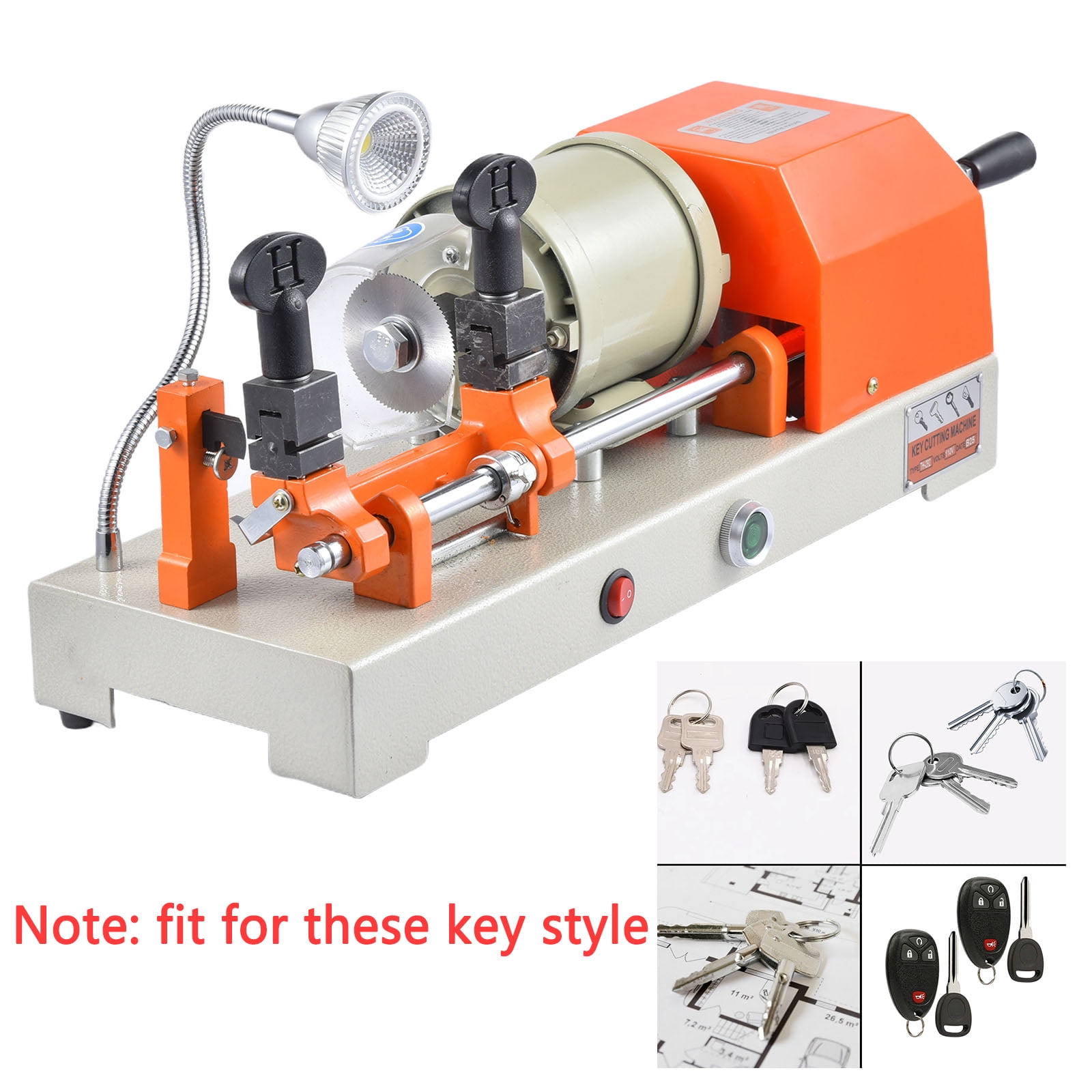 Flroha Key Duplicator Copy Machine Original Key Cutter Tool 110V ...