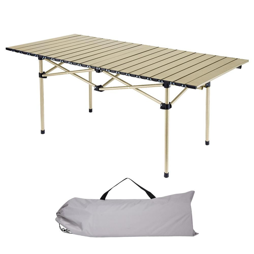 Flroha Portable Folding Table | Detachable Roll-Up Side Table For ...