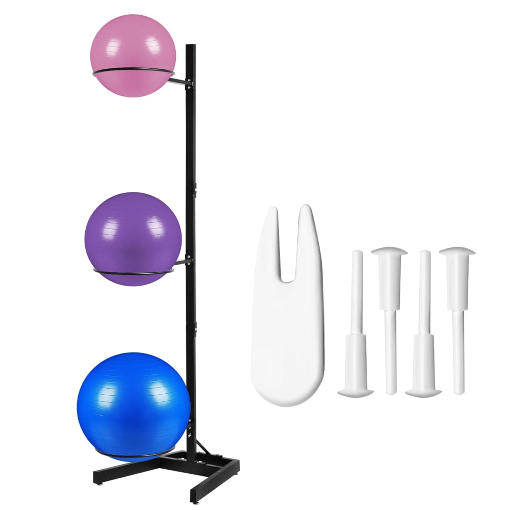 Flroha Stability Ball Holder Vertical Ball Rack Gym Ball Storage Yoga ...