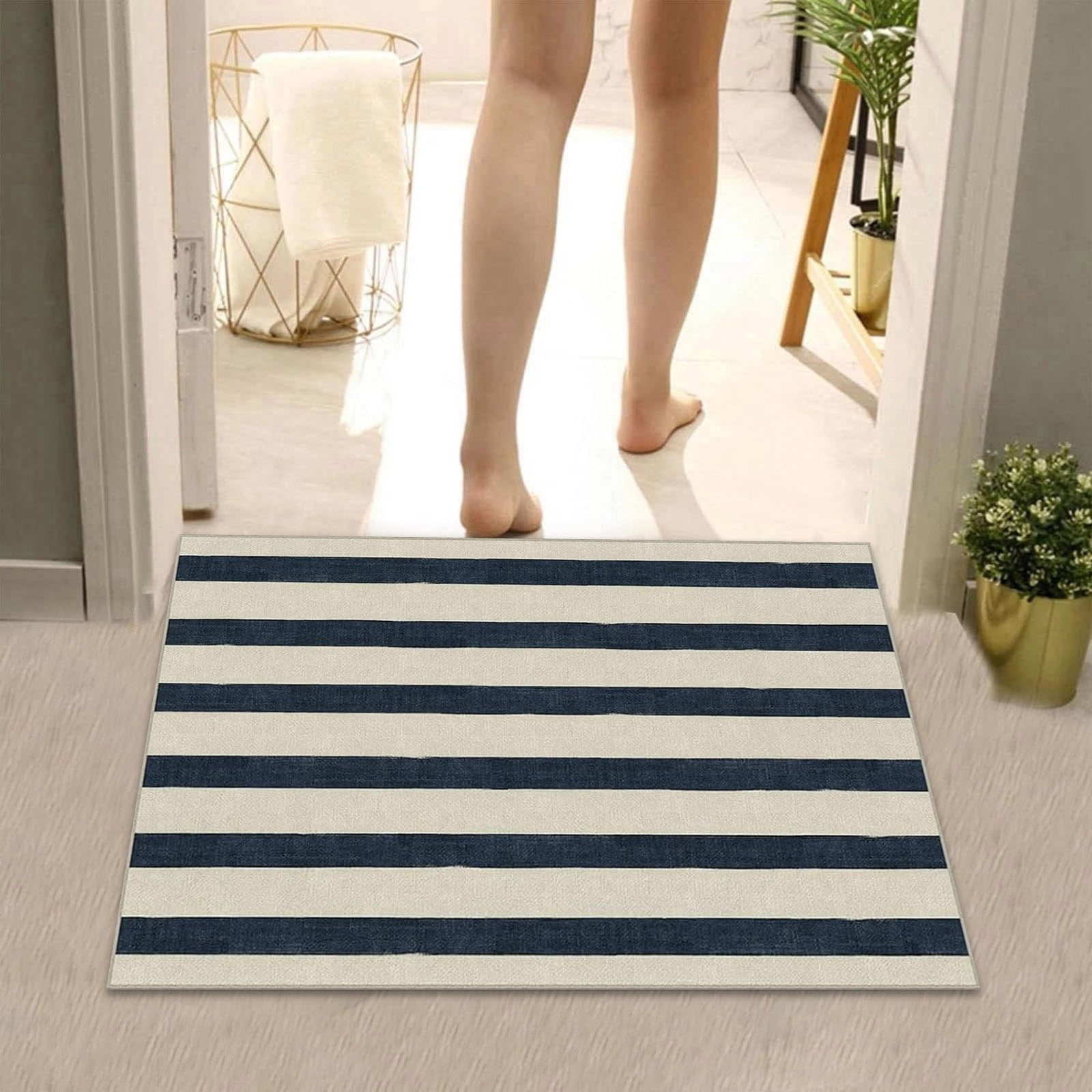 Softsoap Classic Plaid Pattern Entryway Rug Floor Mat For Indoor Home ...