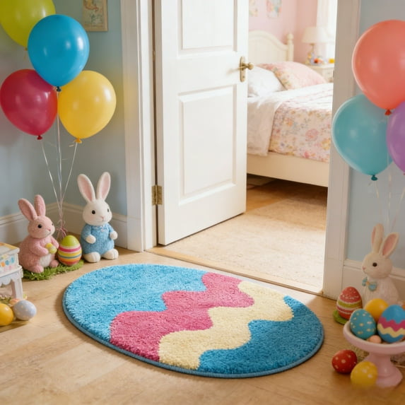 Softsoap Easter Doormat Cute Soft Easter Rug Happy Easter Welcome ...