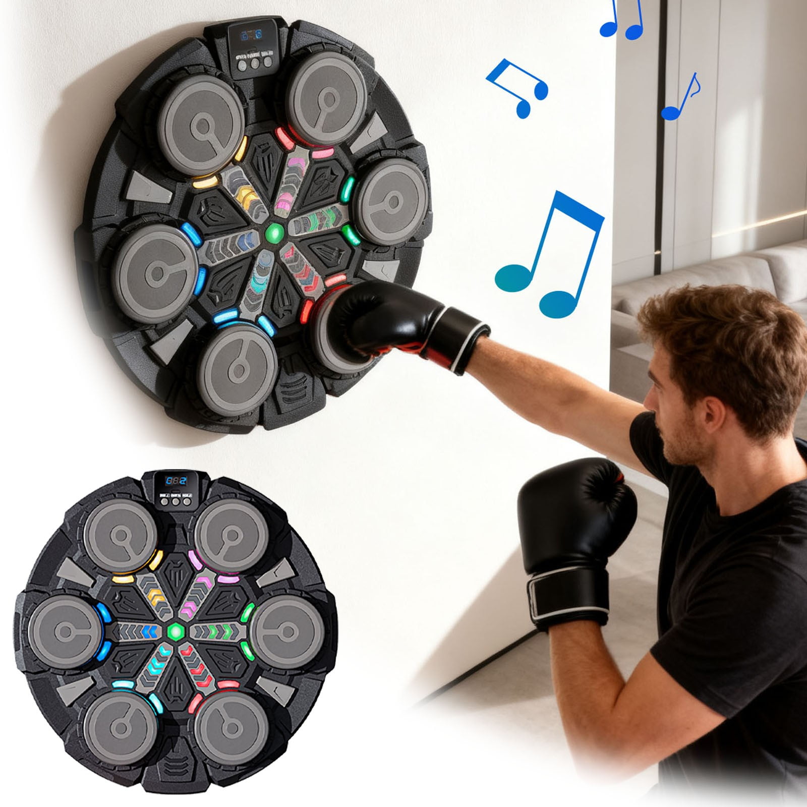 Flu Medicine Music Wall Boxing Machine With Boxing Connection Colorful ...