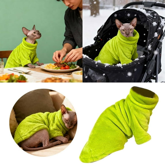 Softsoap Sphynx Hairless Cat Fleece Sweater Cozy Warm For Hairless Cats ...
