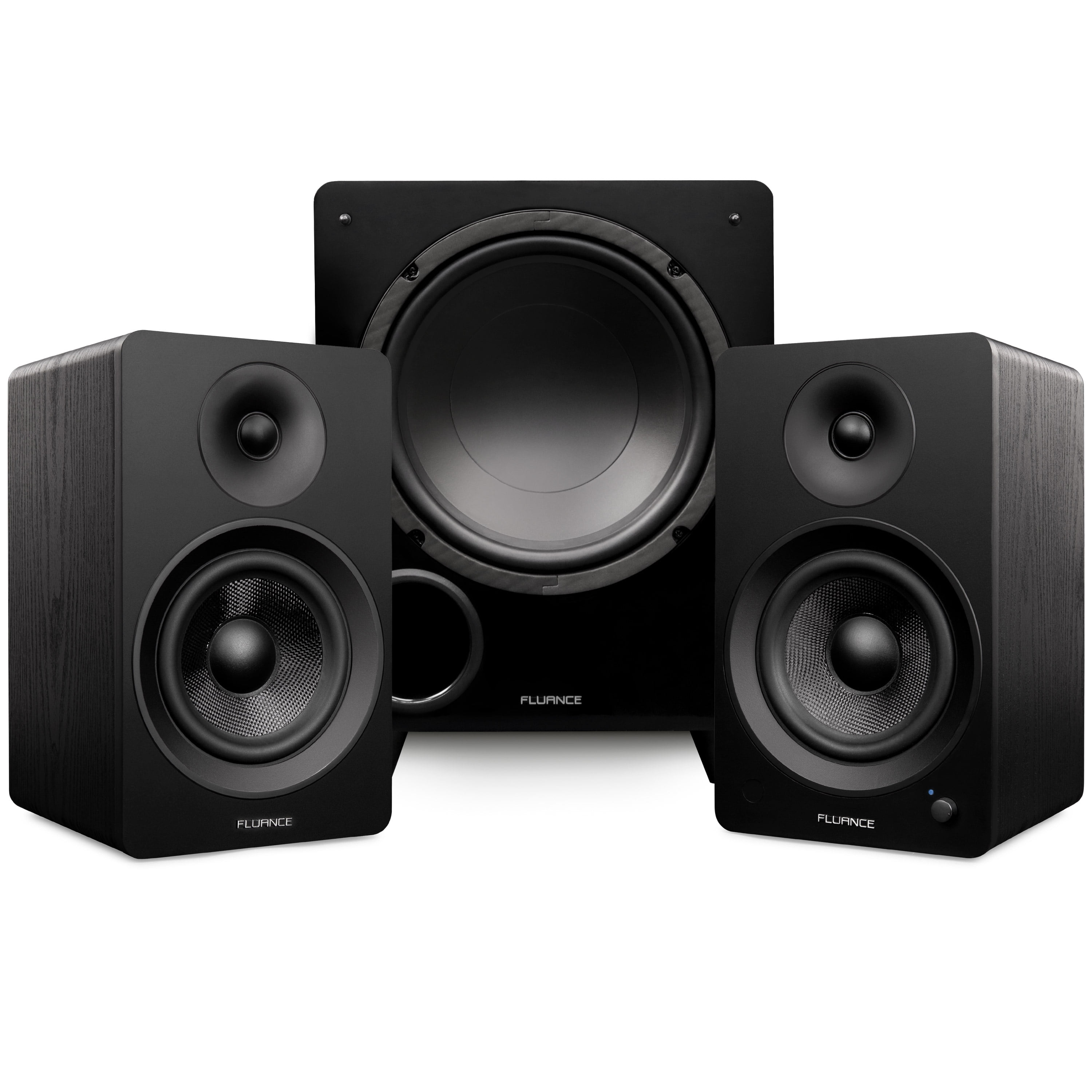 Fluance Ai61 Powered 6.5" Stereo Bookshelf Speakers and DB10 10" Low ...