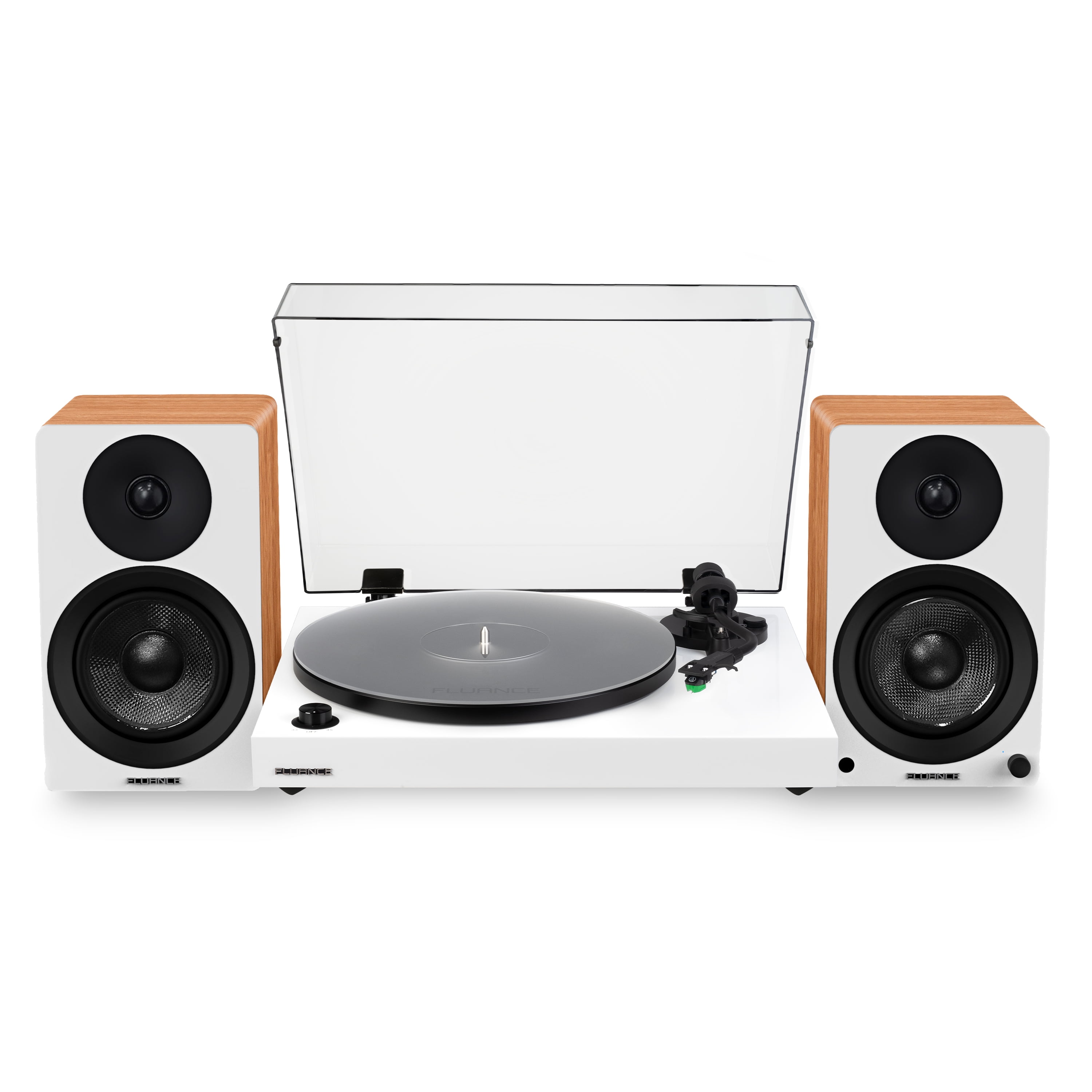 Fluance RT81+ Elite HiFi Vinyl Turntable (White) and Ai41 Powered ...