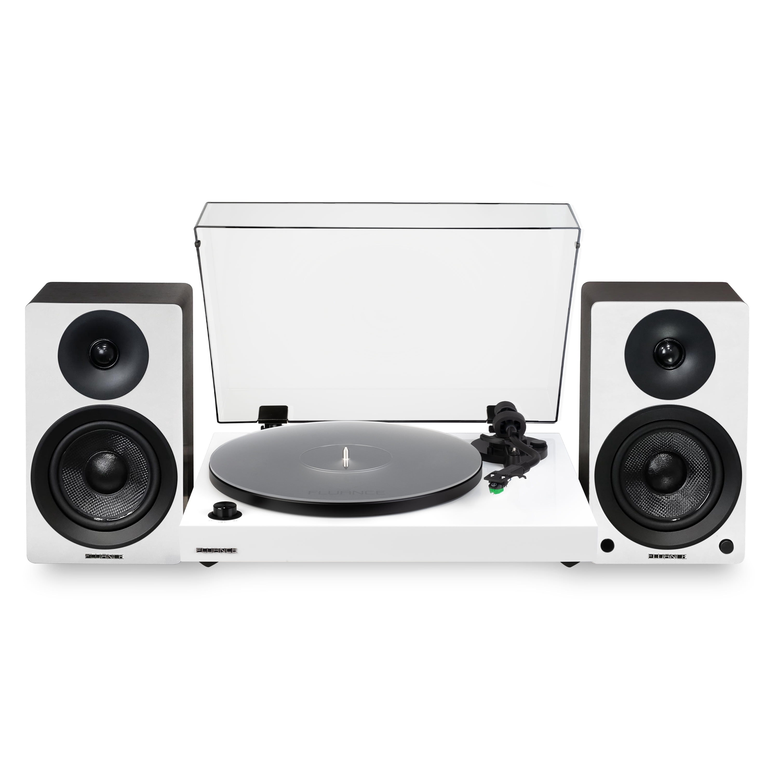 Fluance RT81+ Elite HiFi Vinyl Turntable (White) and Ai41 Powered ...