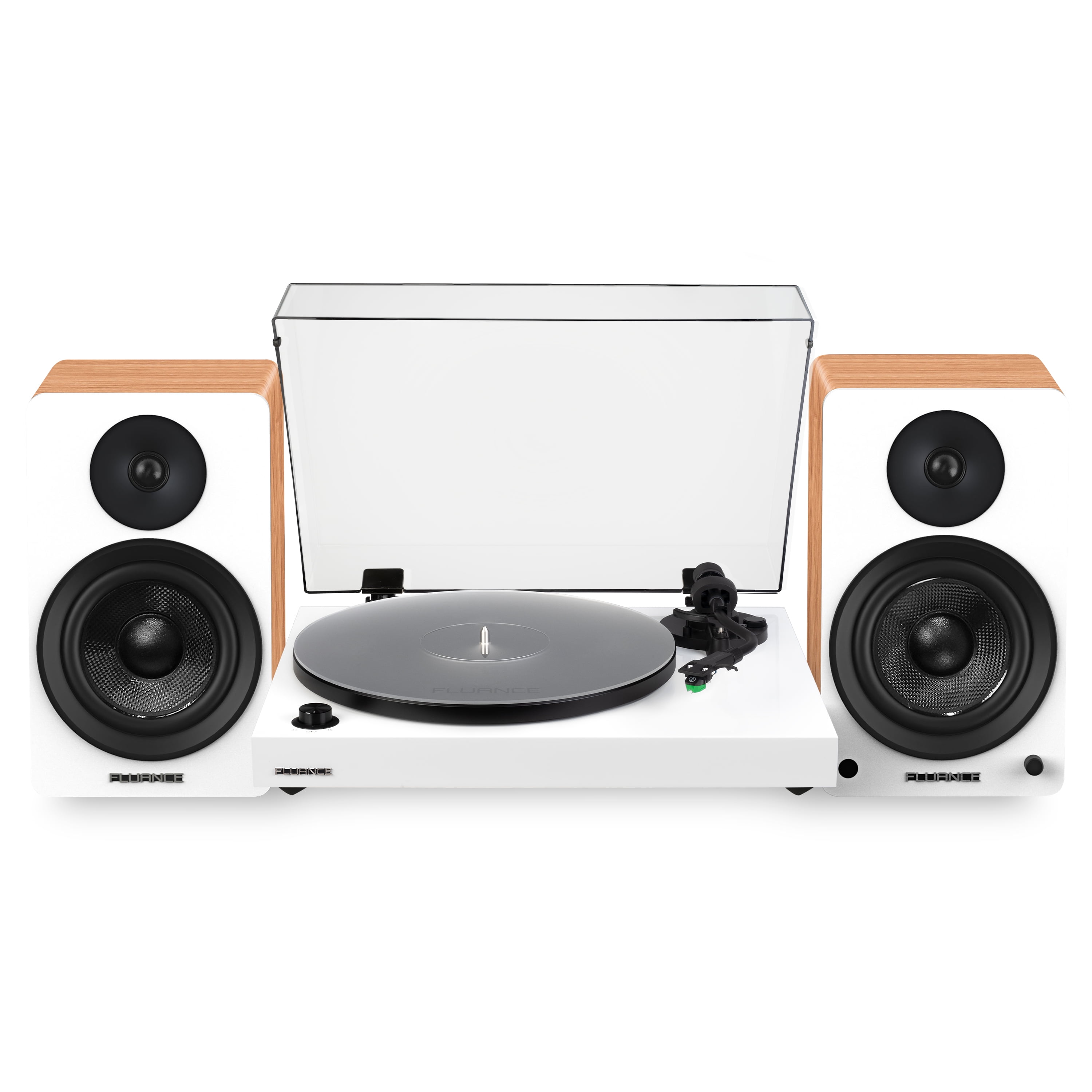 Fluance RT81+ Elite Vinyl Turntable (White) and Ai61 6.5" Stereo ...