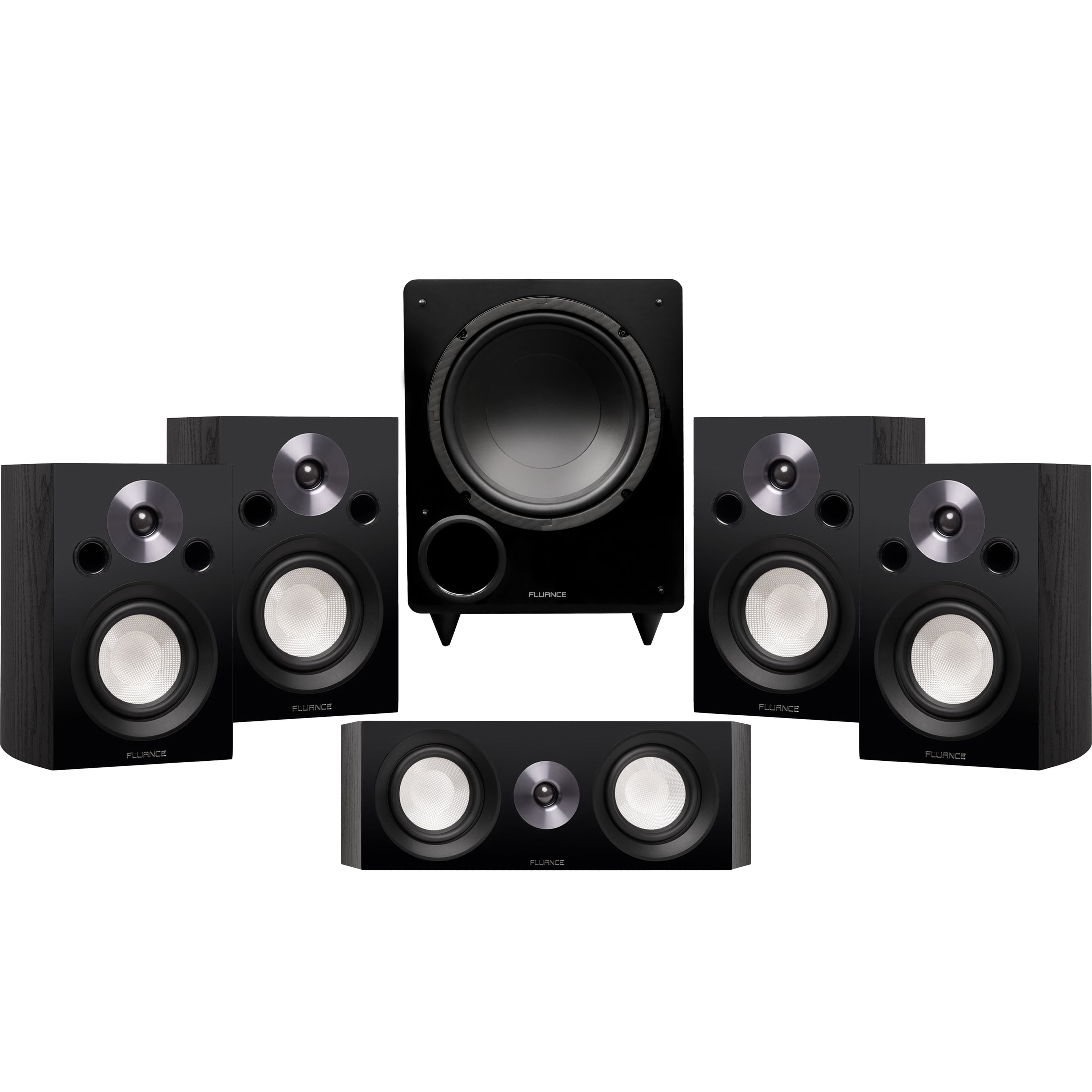 Fluance Reference Compact Surround Sound Home Theater 5.1 Channel ...