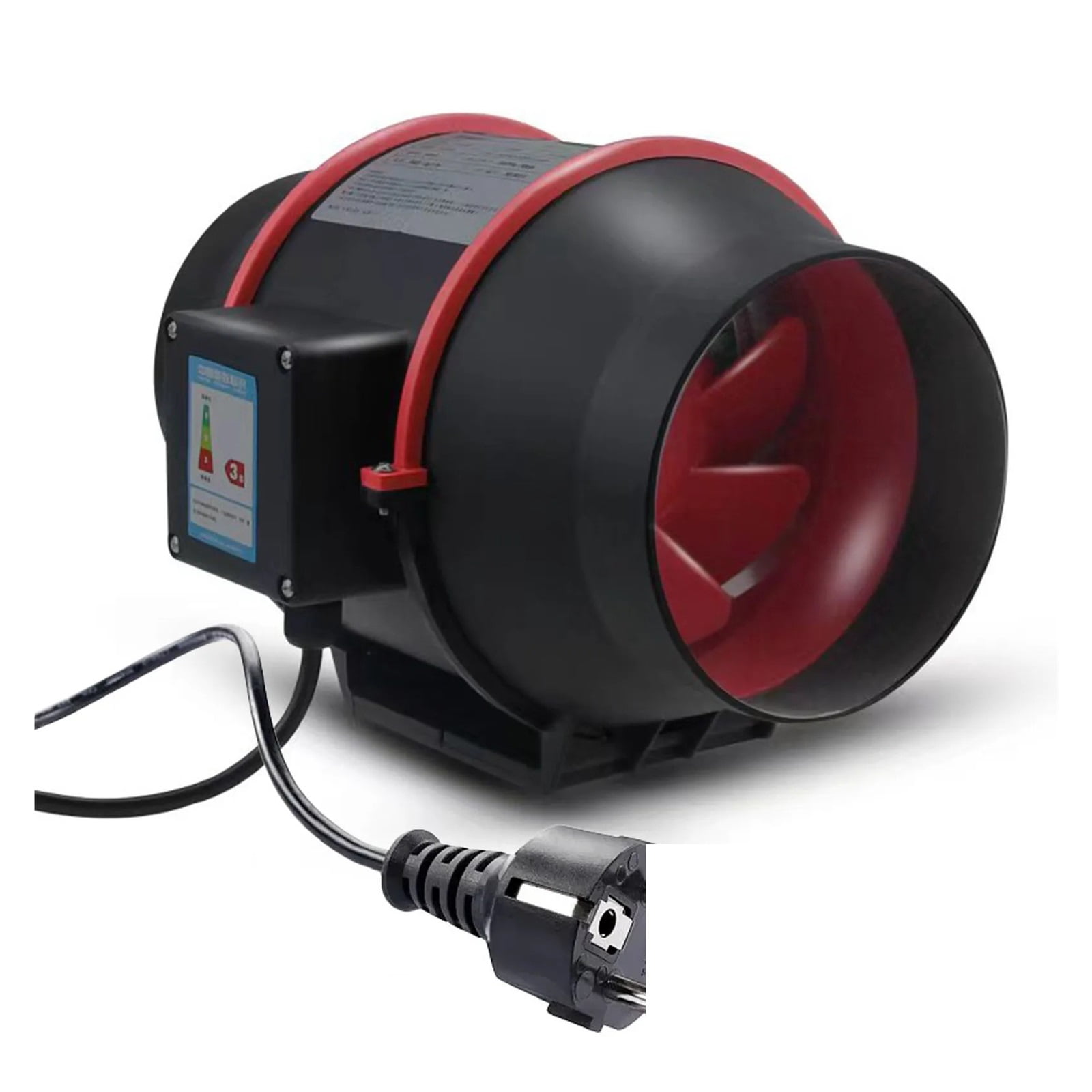 Flue Fan 100mm Speed Control Mixed Flow Inline Fan Circular 4 Inch Pipe ...