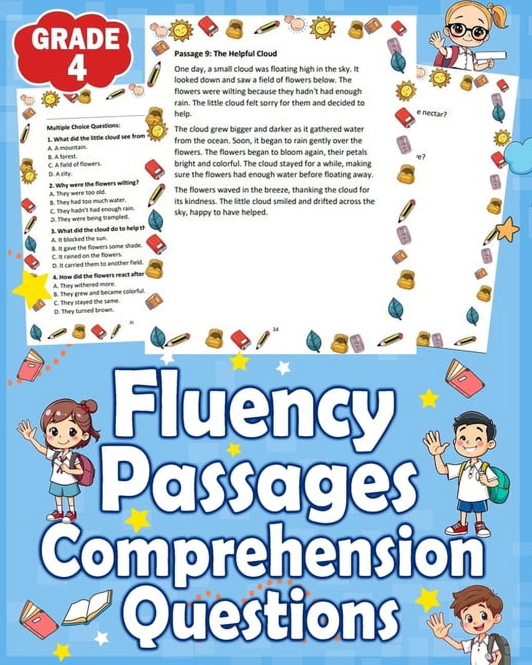 Fluency Passages Grade 4 Comprehension Questions: 4th Grade Reading ...