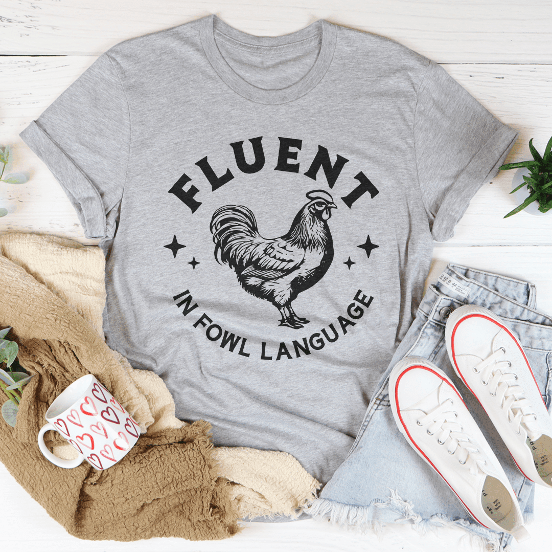 Fluent In Fowl Language Tee Athletic Heather S Peachy Sunday T-Shirt - Walmart.com